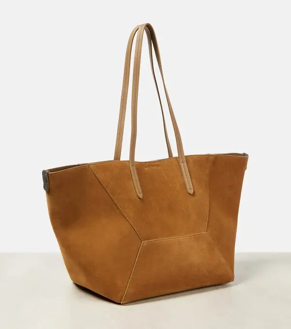 Brunello Cucinelli Large Suede Tote Bag