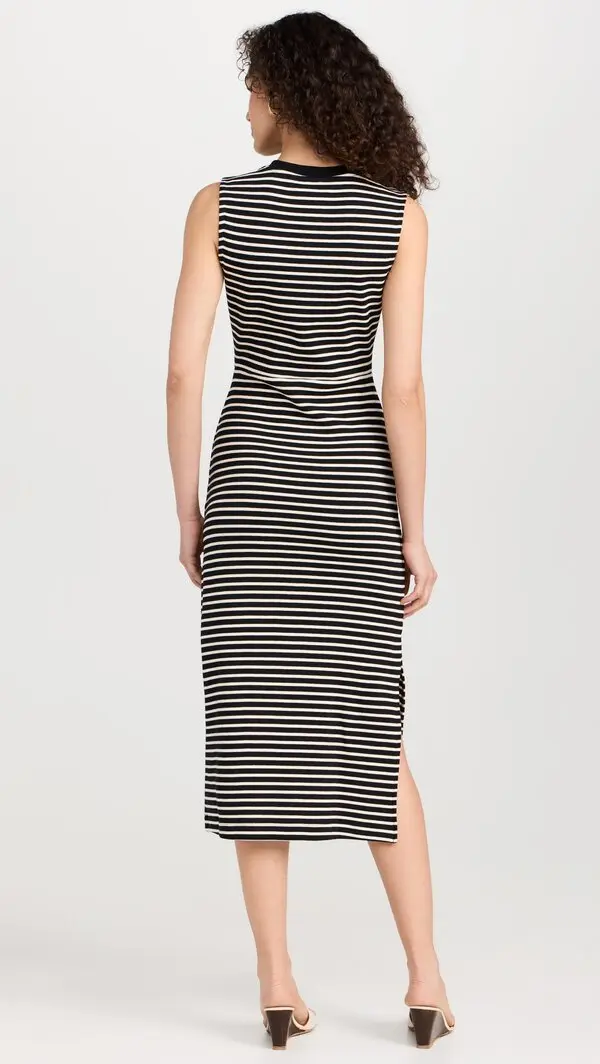 Tanya Taylor Hayden Striped Knit Dress In Black/Cream - 70% Off |  Editorialist