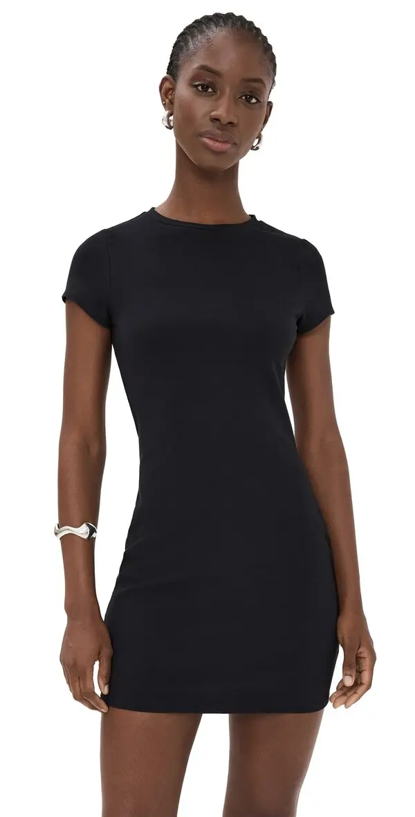 Reformation Nadia Knit Mini Dress In Black - 50% Off | Editorialist