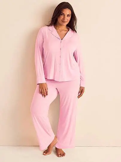 Victoria's Secret Adore Me Matylda Long Sleeve + Pant Sleep Set - Pink