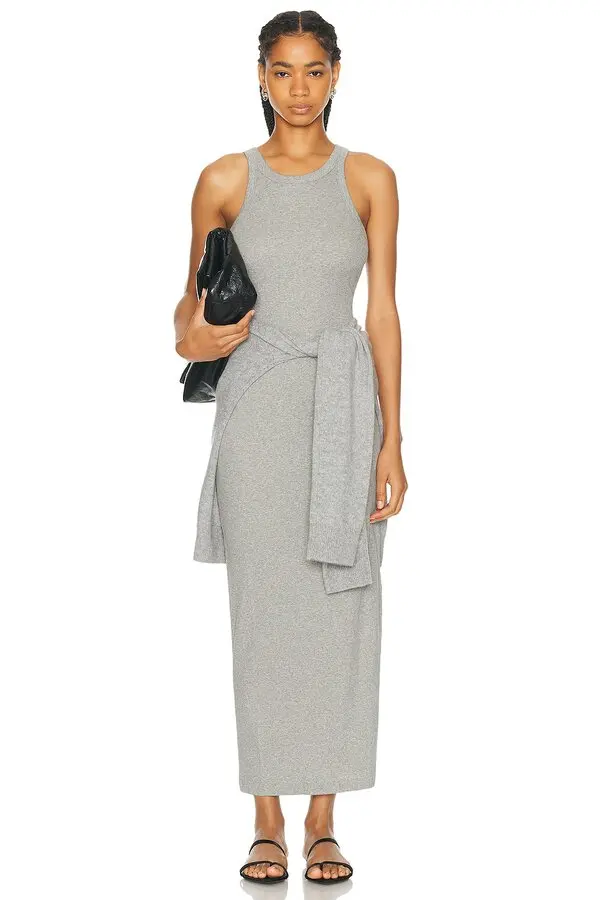 toteme rib tank dress Toteme Seamless Rib Tank Dress in Olive