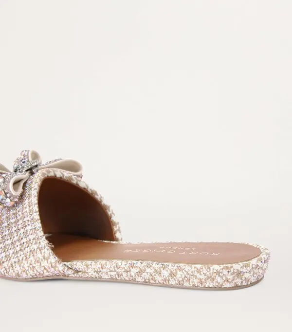 Kurt Geiger Houndstooth Kensington Bow Sandals