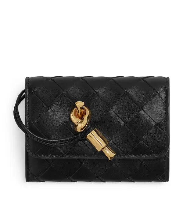 Bottega Veneta Small Andiamo Envelope Card Holder - Black