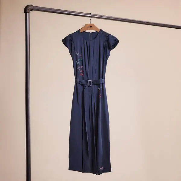 COACH Restored Sleeveless Pleated Dress