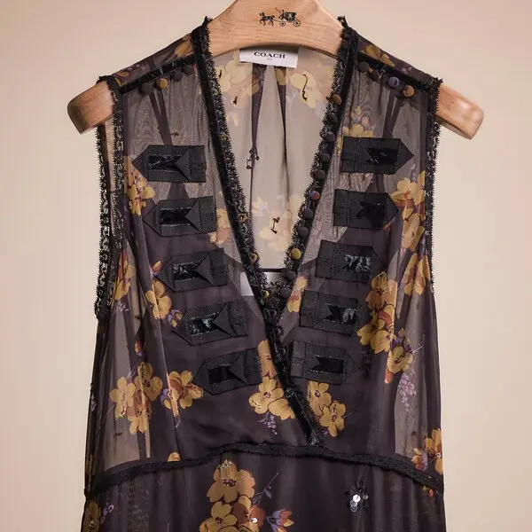 Coach Restored Forest Floral Print Military Dress - Black/Green |  Editorialist