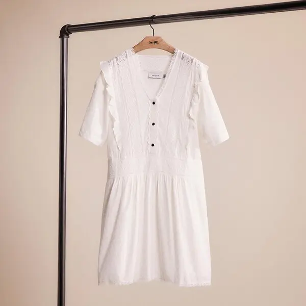 white christmas dresses Broderie Anglaise Dress Cream main image 0