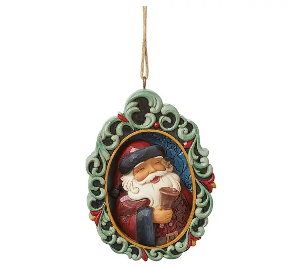 JIM SHORE Holiday Manor Santa Ornament - One-color