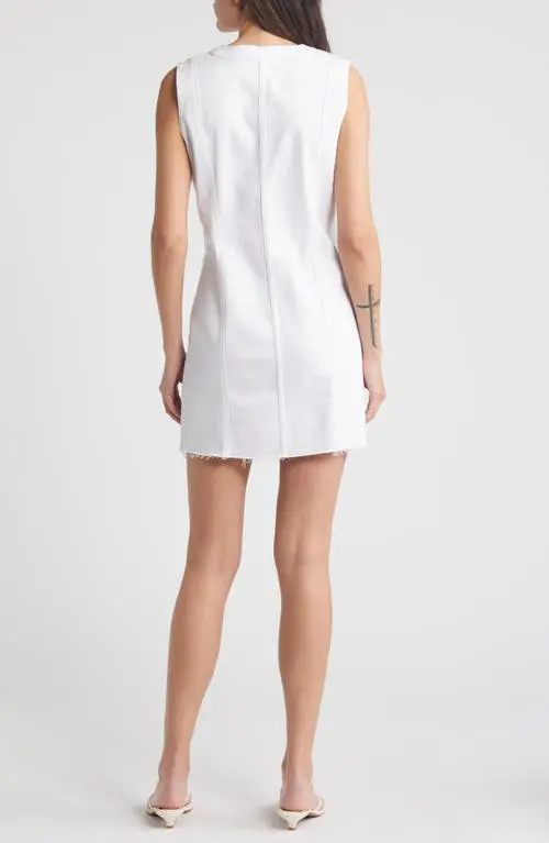 Rails Strand Asymmetric Denim Button-Up Dress In Salt White - 50% Off |  Editorialist