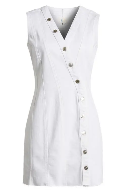 Rails Strand Asymmetric Denim Button-Up Dress In Salt White - 50% Off |  Editorialist