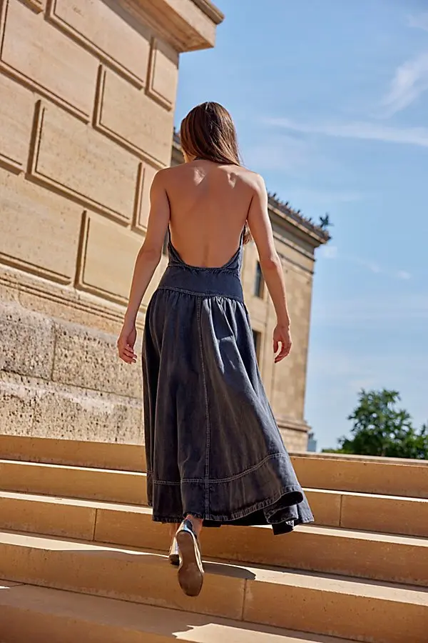 free people backless maxi dress A-Line Tea Length Jacquard Mother of the Bride Dress V-Neck Pleated Wedding  Guest Dress COCOMELODY CM0417 main image 1