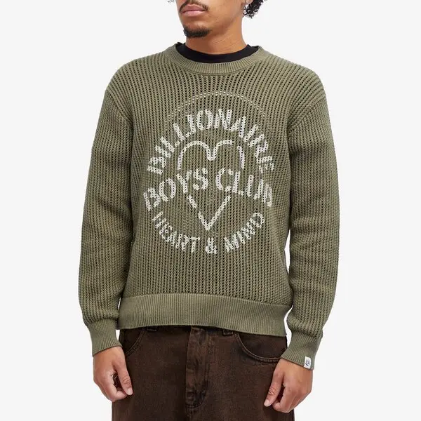 BILLIONAIRE BOYS CLUB Heart & Mind Stencil Logo Knit