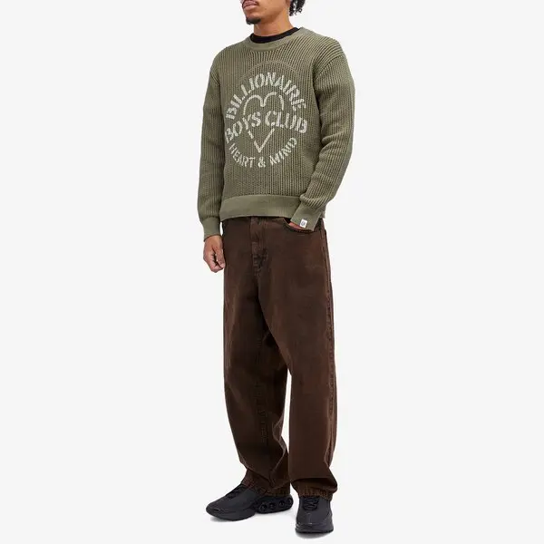BILLIONAIRE BOYS CLUB Heart & Mind Stencil Logo Knit