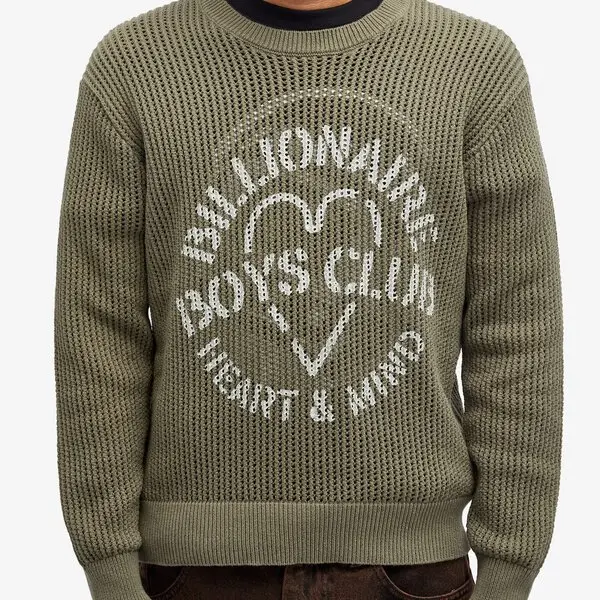 BILLIONAIRE BOYS CLUB Heart & Mind Stencil Logo Knit