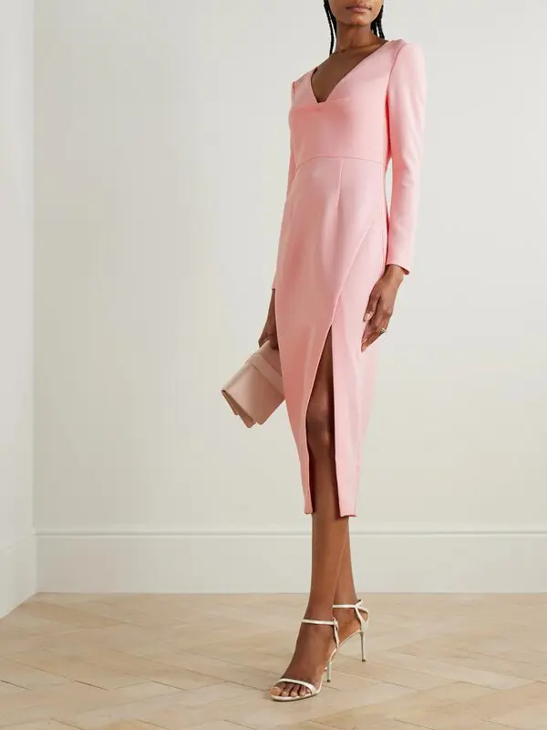 Roland Mouret Stretch-crepe Midi Dress
