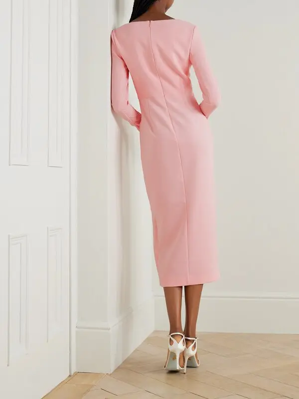 Roland Mouret Stretch-crepe Midi Dress