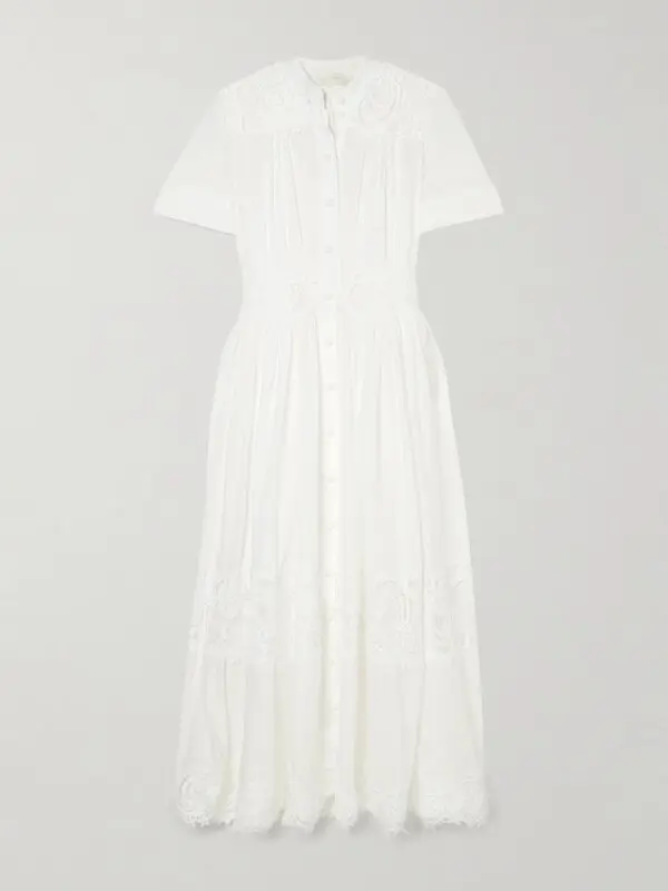chinese dress ladies Opera Lace Hem Midi Dress S