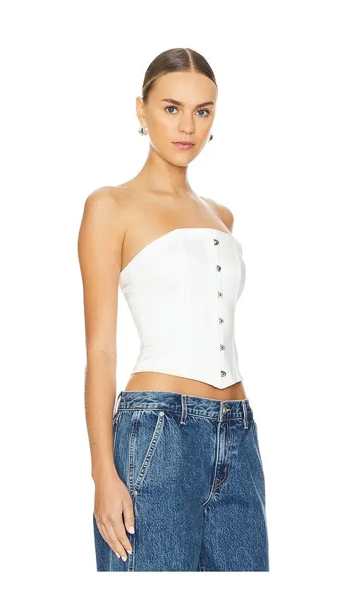 Superdown Jordyn Corset Top - White