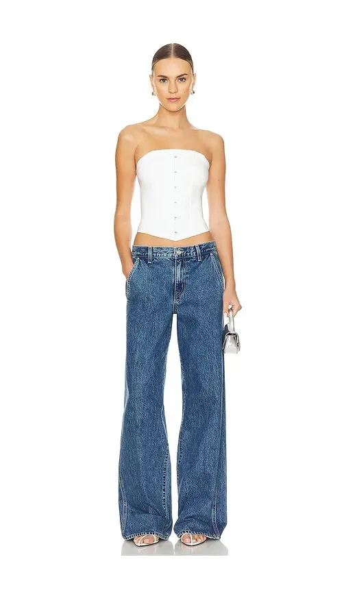 Superdown Jordyn Corset Top - White