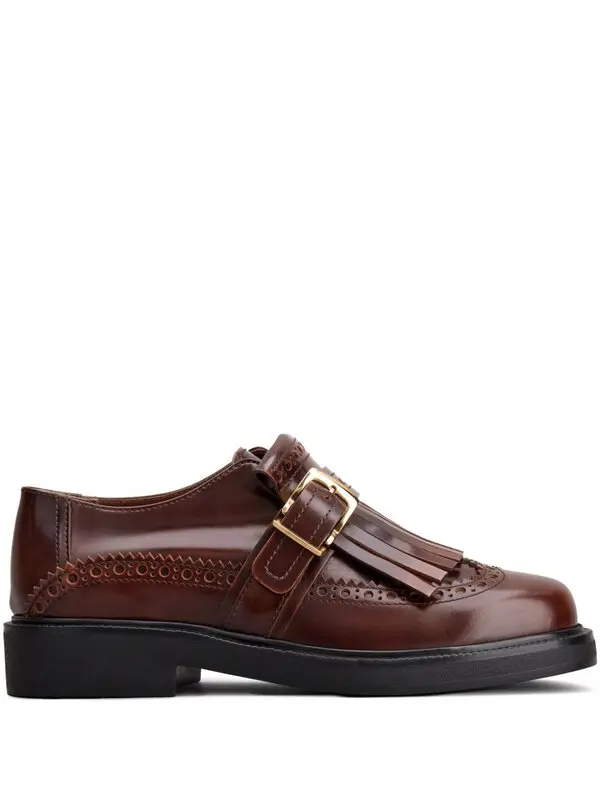 TOD'S Leather Brogue Shoes - Brown