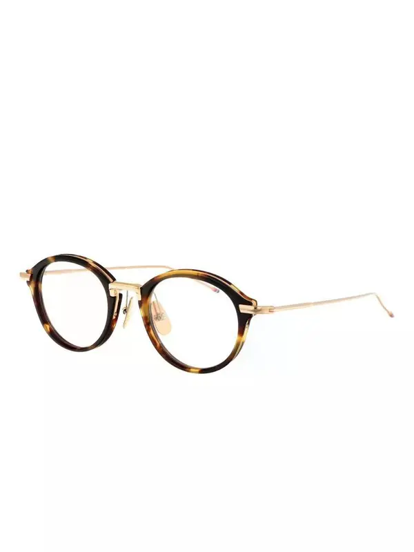 Thom Browne Tortoiseshell Round-frame Glasses