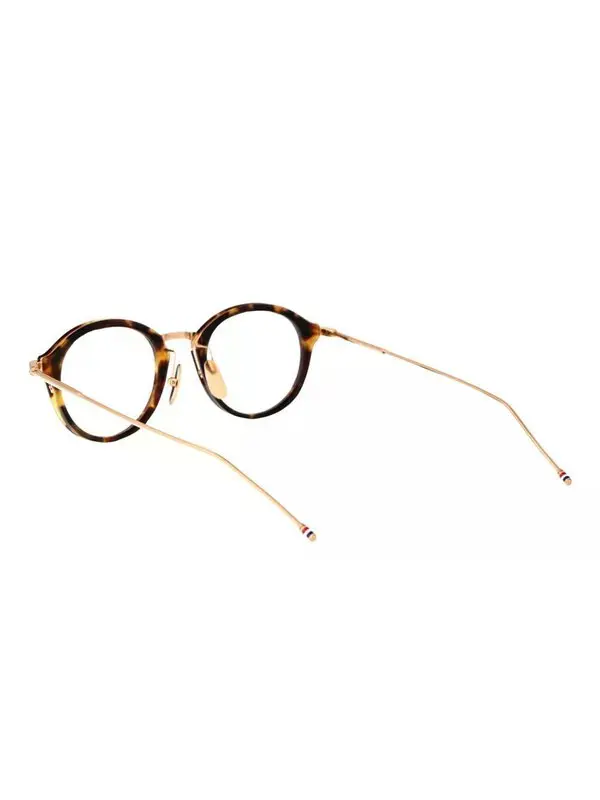 Thom Browne Tortoiseshell Round-frame Glasses