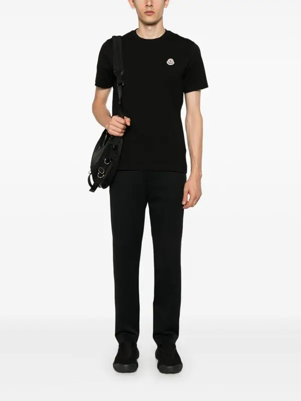 Moncler Logo-patch Cotton T-shirts - White