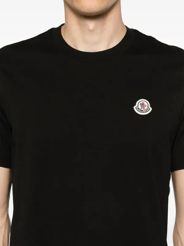 Moncler Logo-patch Cotton T-shirts - White