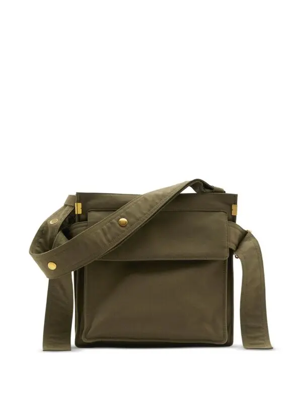 Burberry Logo-embroidered Messenger Bag - Green