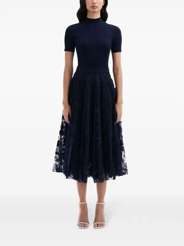 Oscar De La Renta Lace-detailing Midi Skirt