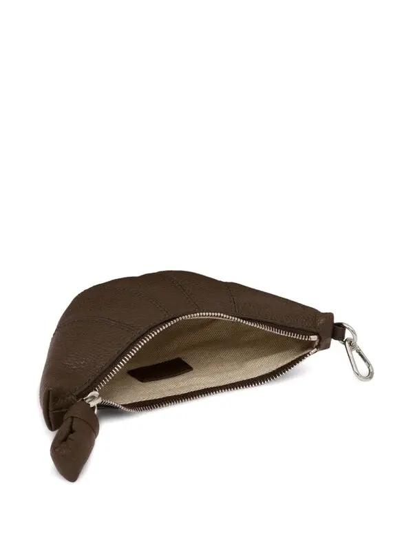 Lemaire Croissant Leather Coin Purse Brown Editorialist