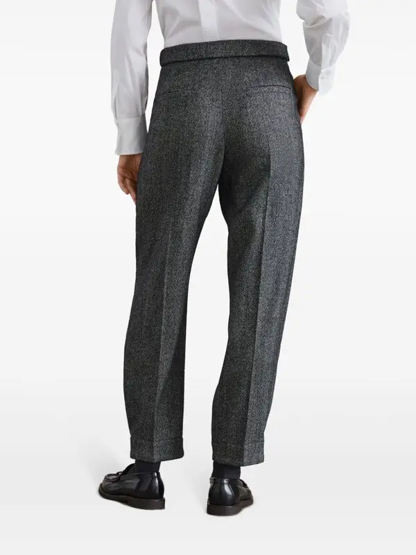 Brunello Cucinelli Herringbone-pattern Tailored Trousers