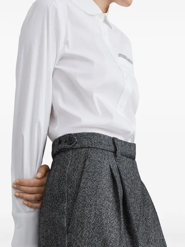 Brunello Cucinelli Herringbone-pattern Tailored Trousers