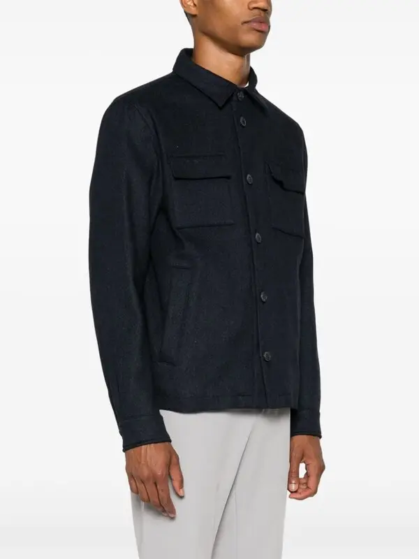 Herno Felted Button-up Shirt Jacket