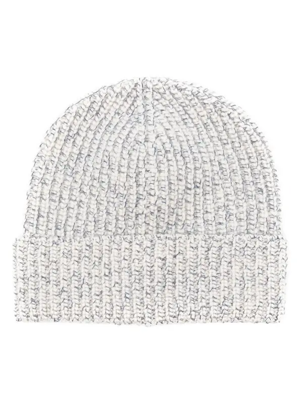 Brunello Cucinelli Ribbed-knit Cashmere Beanie - Neutrals