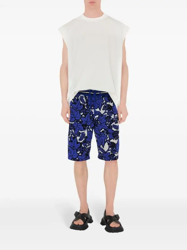 Burberry Leaf-print Shorts