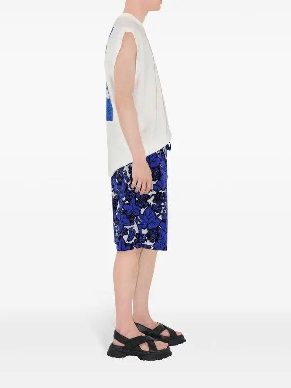 Burberry Leaf-print Shorts