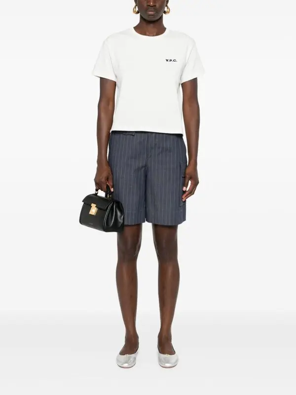A.p.c. Logo Cropped T-shirt - White