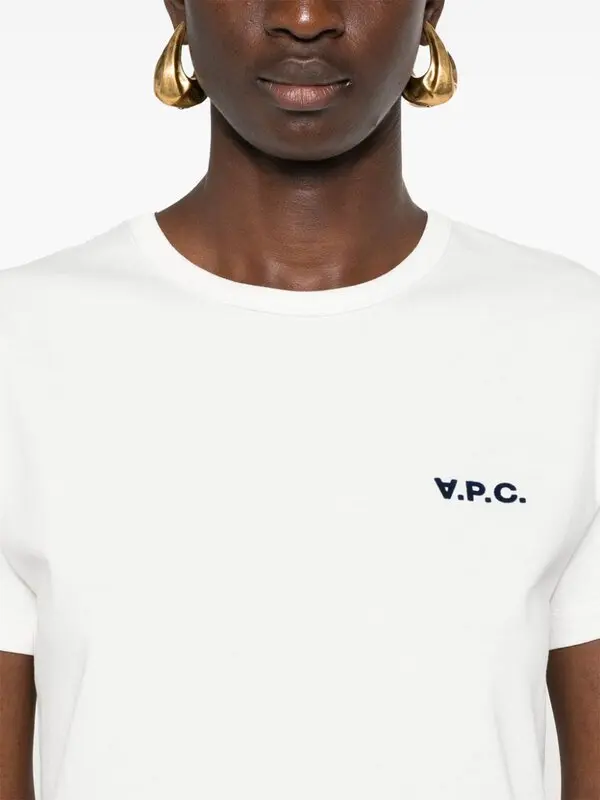 A.p.c. Logo Cropped T-shirt - White