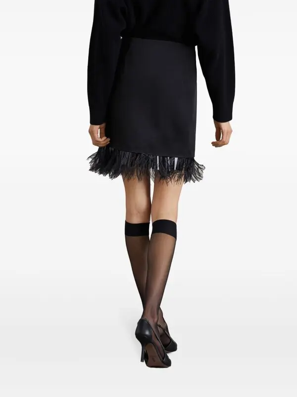 Brunello Cucinelli Feather-trimmed Miniskirt