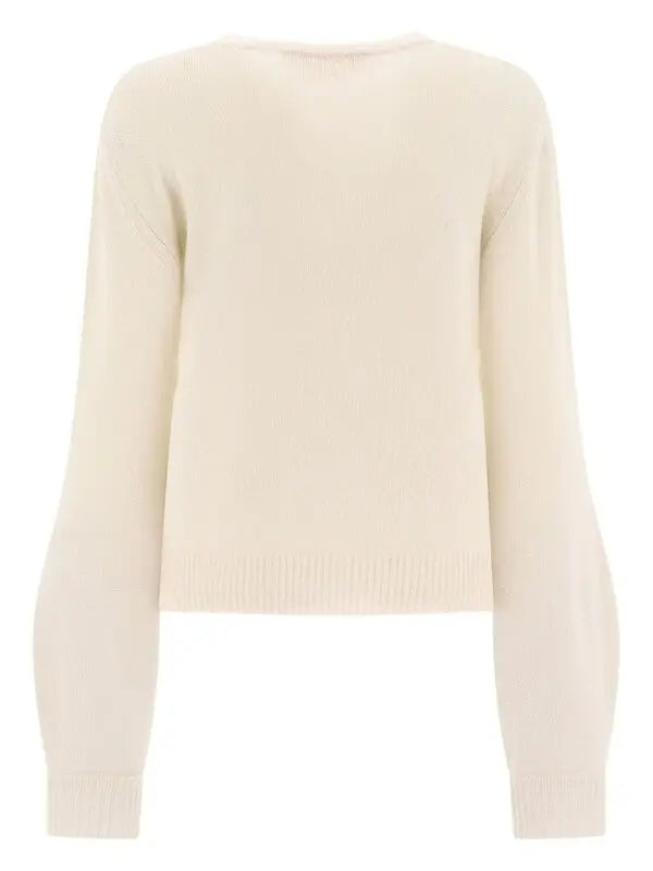 Marni Logo-appliqué Cashmere Jumper - Neutrals