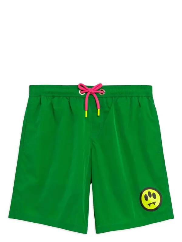 BARROW Logo-print Swim Shorts - Green