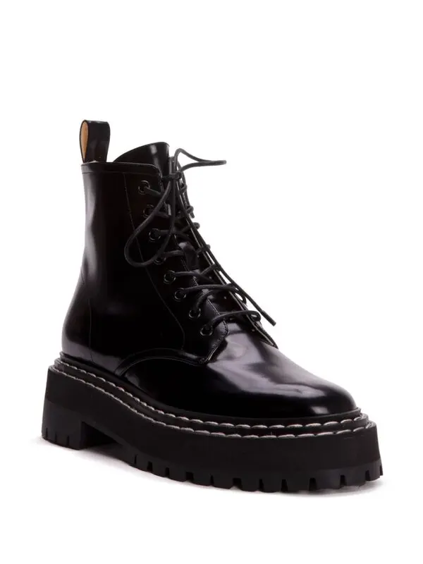 Proenza Schouler Leather Lace-up Boots