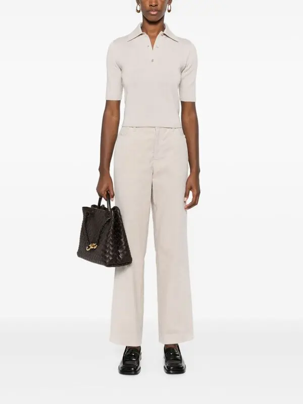 Max Mara Fine-knit Virgin Wool Polo Top