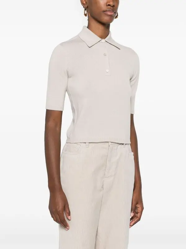 Max Mara Fine-knit Virgin Wool Polo Top
