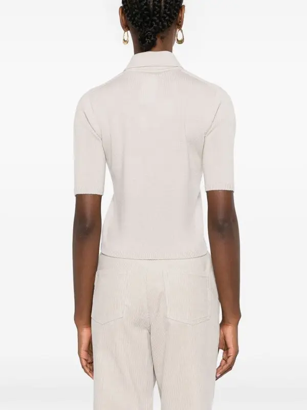 Max Mara Fine-knit Virgin Wool Polo Top