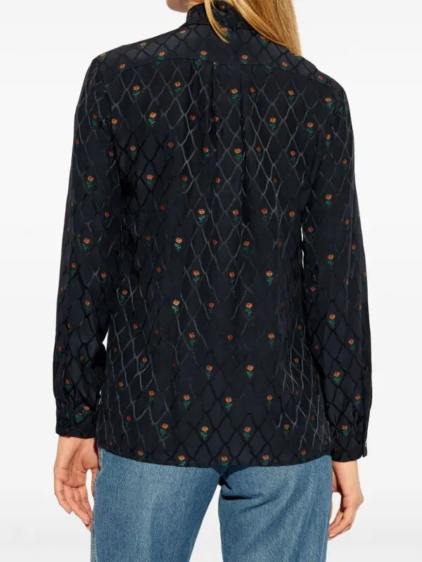 Etro Floral Diamond Grid Shirt
