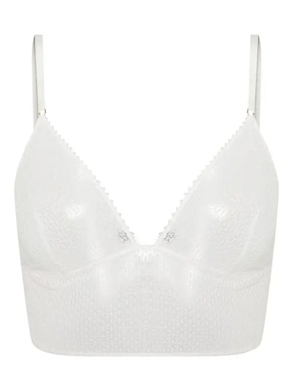 Kiki De Montparnasse Triangle-cup Crochet Bra - White