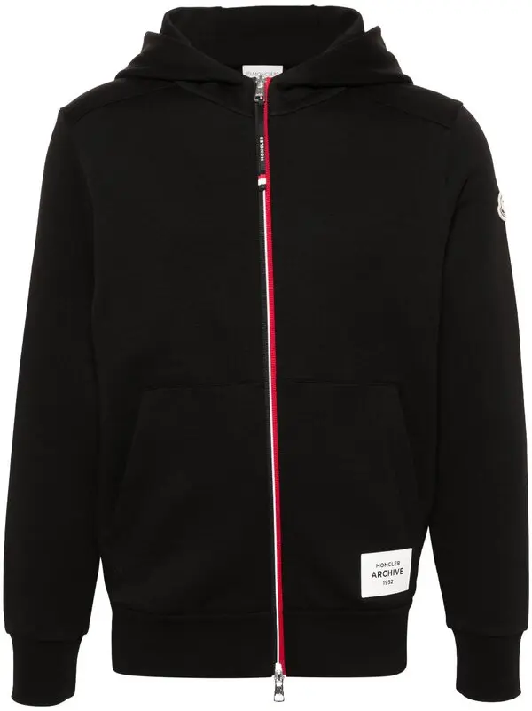 Moncler Appliqué Logo Zip Hoodie
