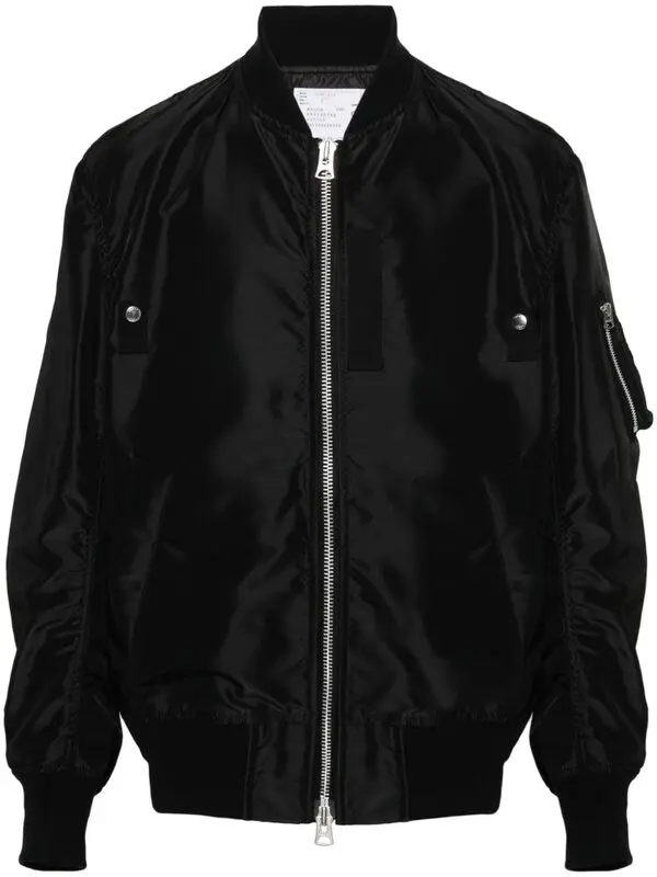 Sacai Zip-up Bomber Jacket - Black