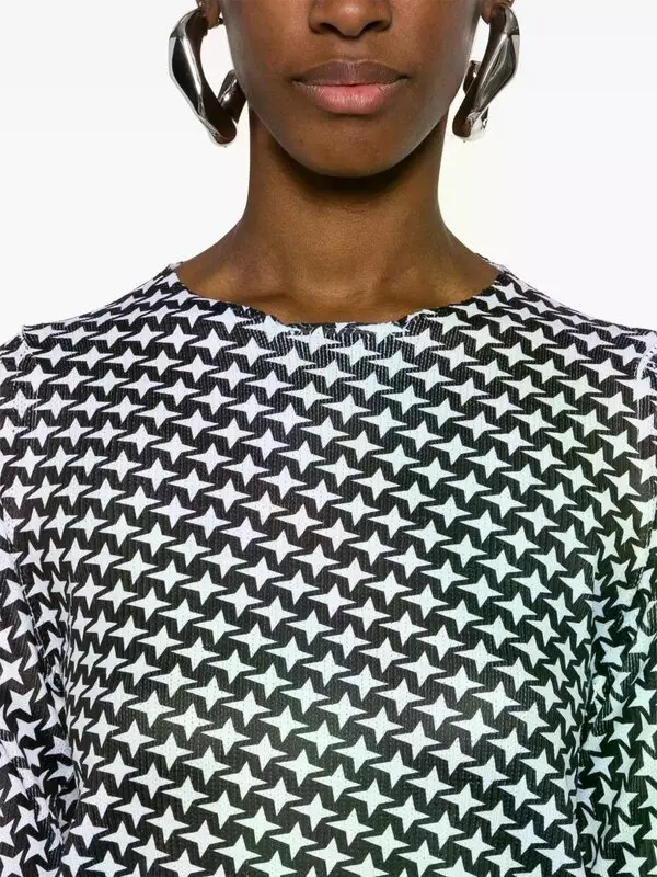 Comme Des Garçons Star-print Knitted T-shirt